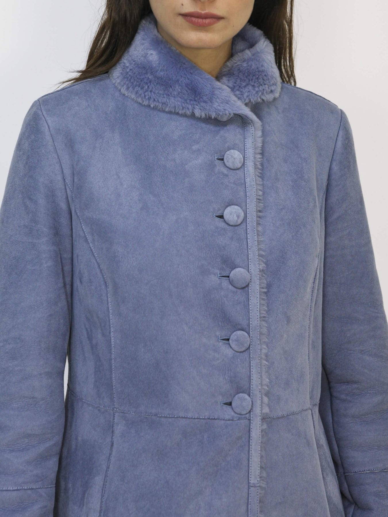 Elisabeth Long Italian Shearling Sheepskin Coat | TuscanTailor