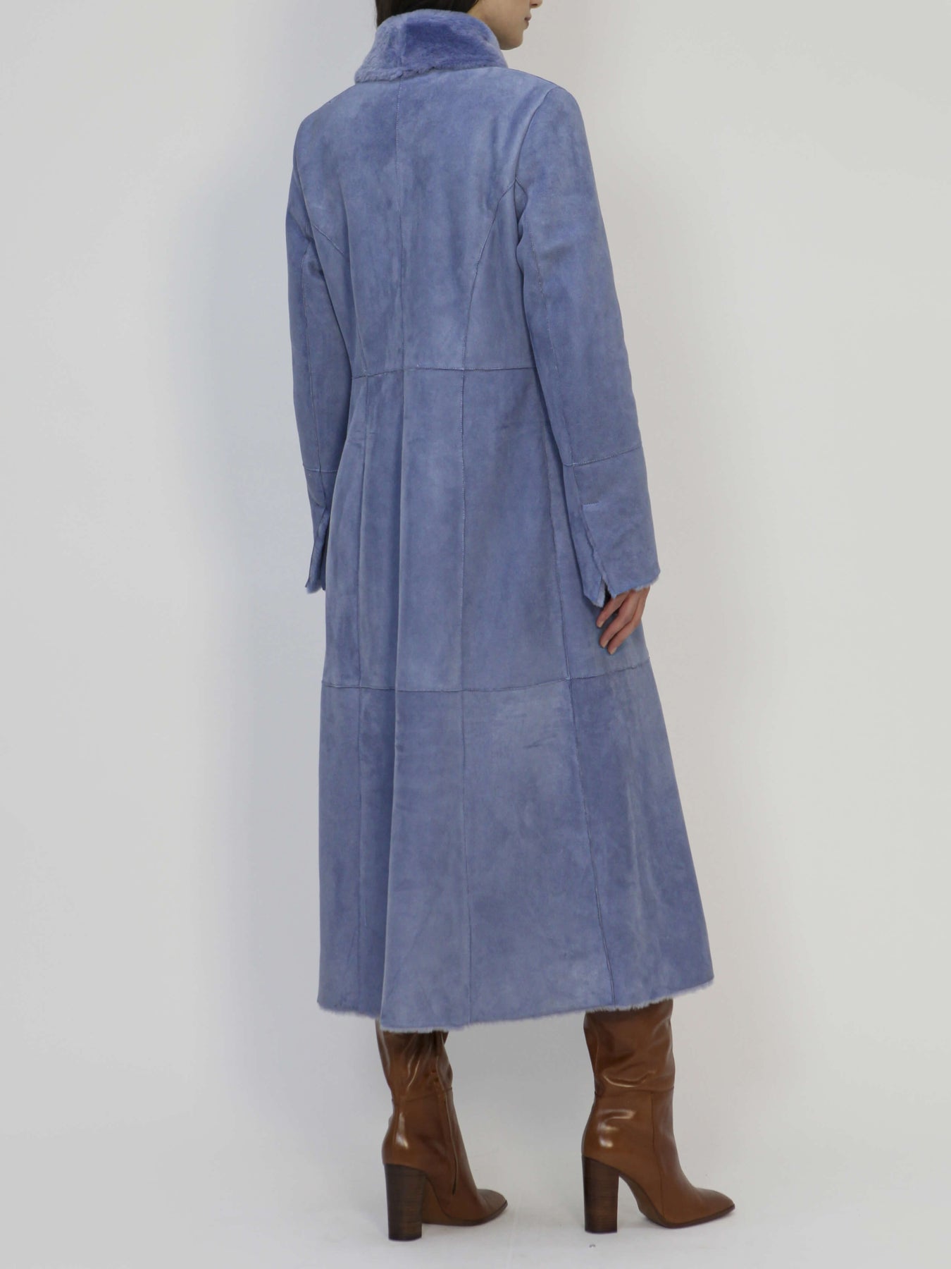 Elisabeth Long Italian Shearling Sheepskin Coat | TuscanTailor
