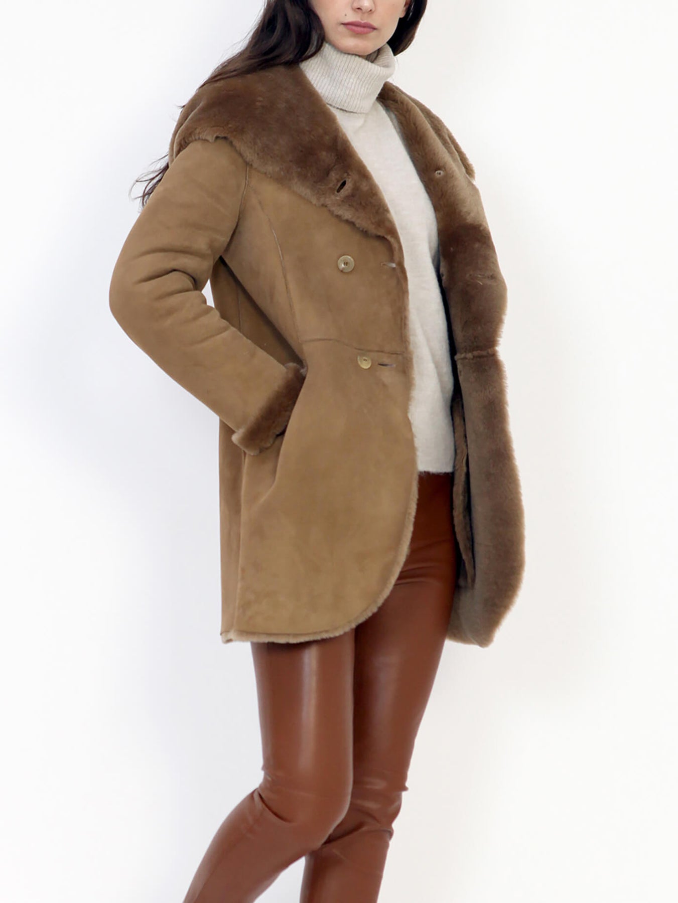 Samantha Italian Merino Shearling Jacket | TuscanTailor